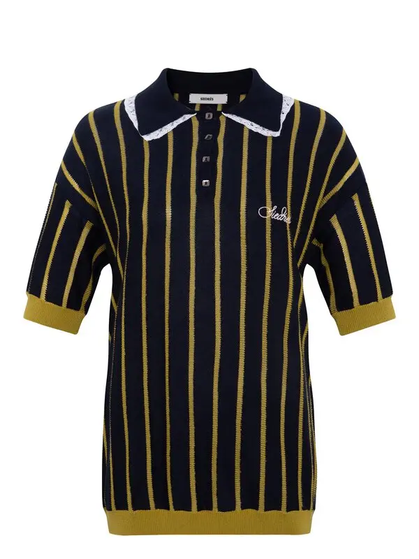 SIEDRES Yuan Striped Polo Top - Multi