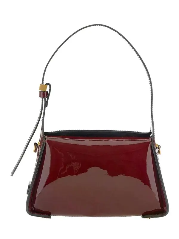 GIANNI CHIARINI Patent-finish Leather Shoulder Bag - Red