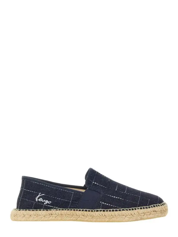 Kenzo Espadrille With Logo Embroidery - Navy