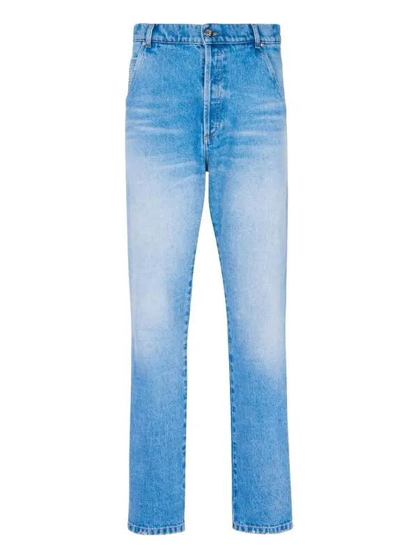 Balmain Low-rise Slim-fit Jeans - Blue