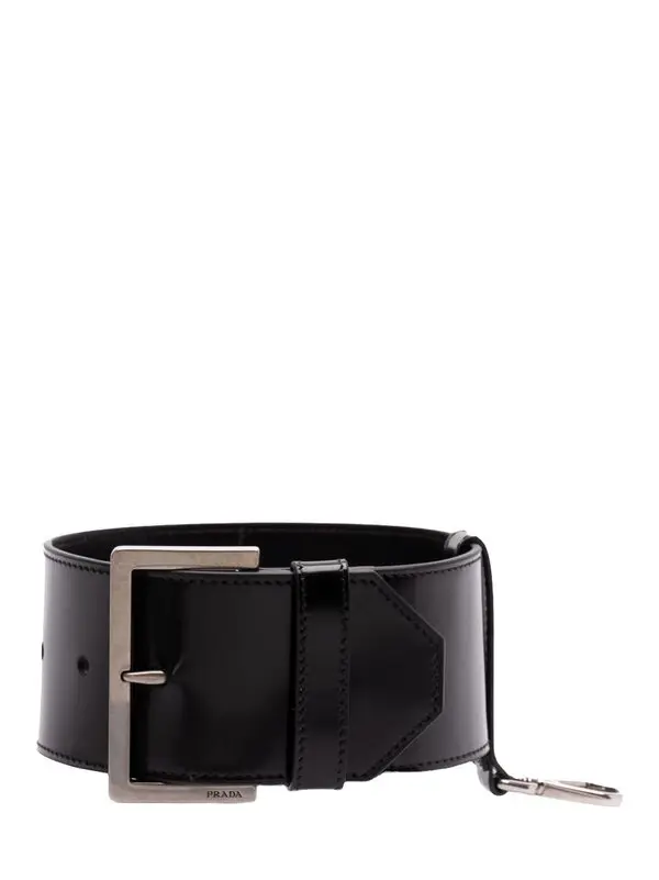 Prada Leather Wrist Strap - Black