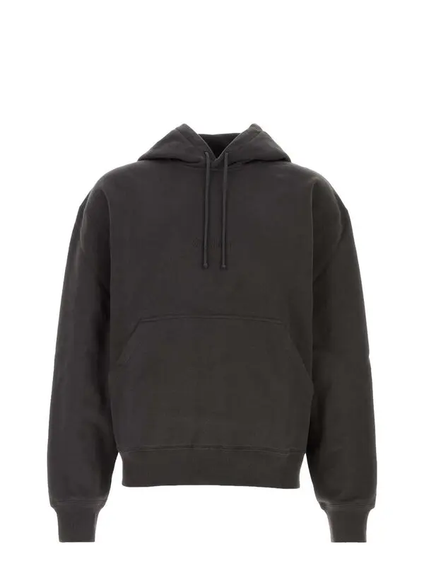 Saint Laurent Hooded Sweatshirt - Acier