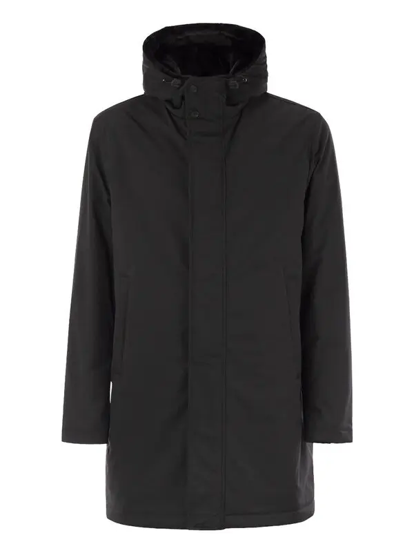 Herno Hooded Padded Parka - Black