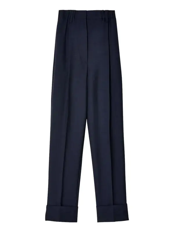 Prada Straight-leg Wool-mohair Trousers - Blue
