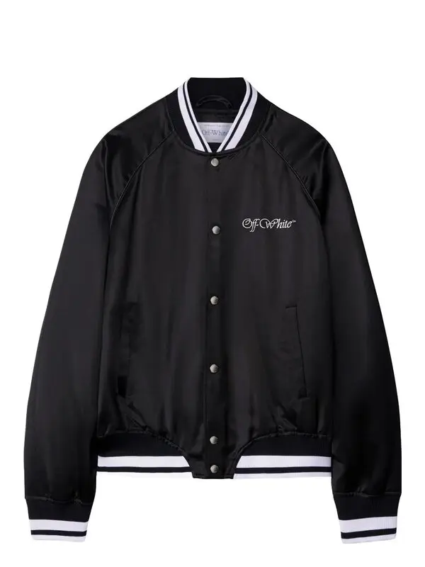 Off-White College Satin Souvenir Bomber Jacket - Multicolor