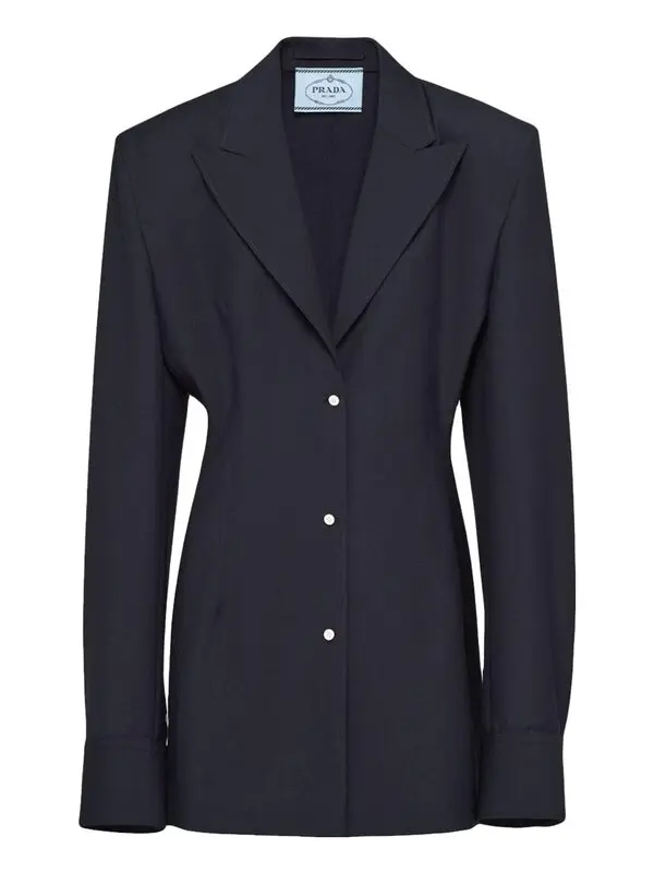 Prada Single-breasted Mohair Shirt Jacket - Blue