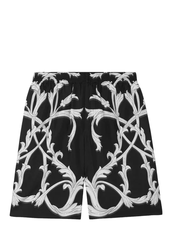 Versace Knee-length Barocco Print Shorts - Black