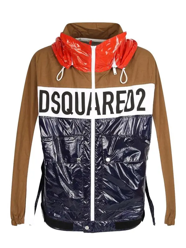 Dsquared2 Color Block Nylon Jacket - Blue