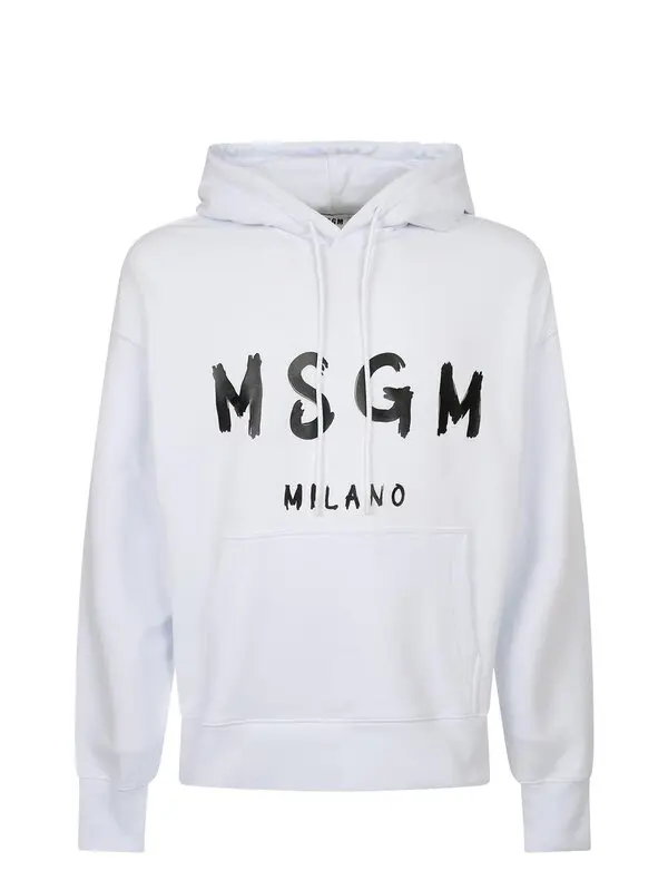 MSGM Cotton Hoodie - White