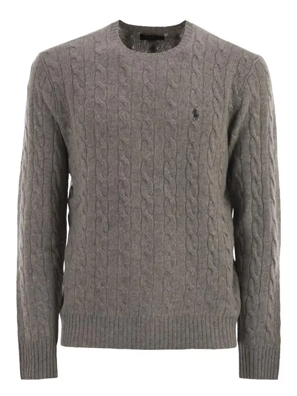 Polo Ralph Lauren Wool And Cashmere Cable-knit Sweater - Grey