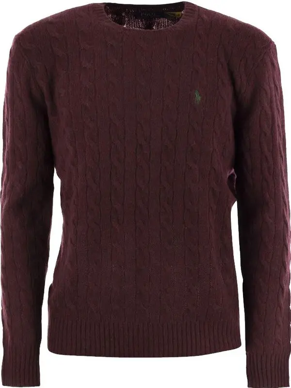 Polo Ralph Lauren Wool And Cashmere Cable-knit Sweater - Red
