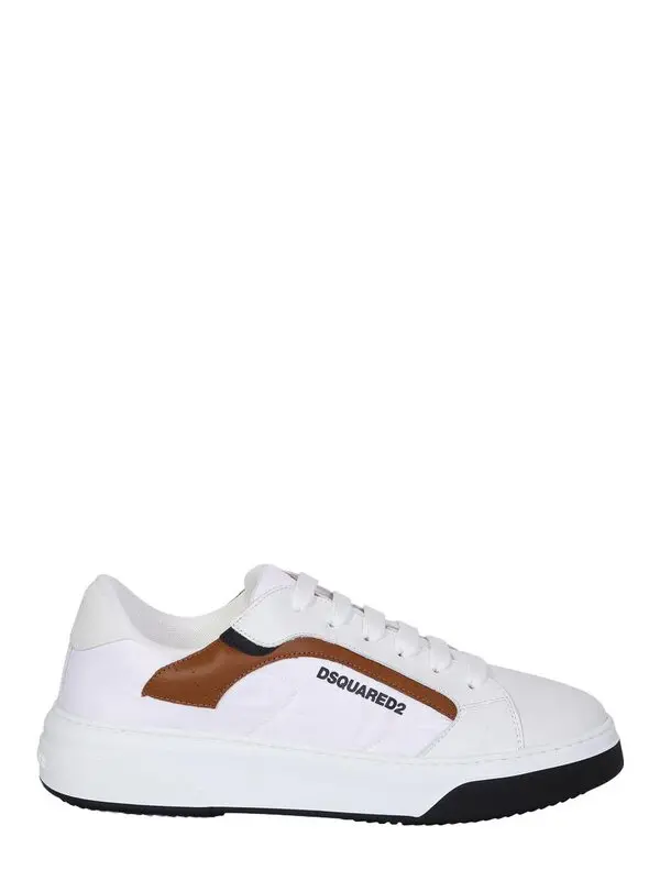 Dsquared2 Leather And Nylon Sneakers - White