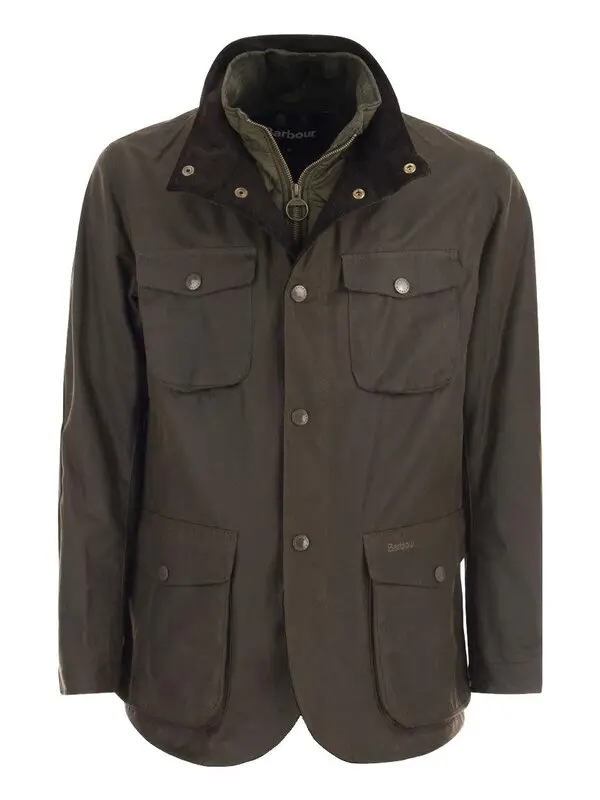 Barbour Ogston Waxed Cotton Jacket - Green