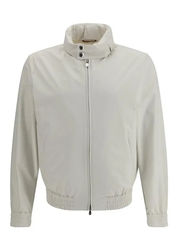 Brunello Cucinelli High Neck Jacket - White