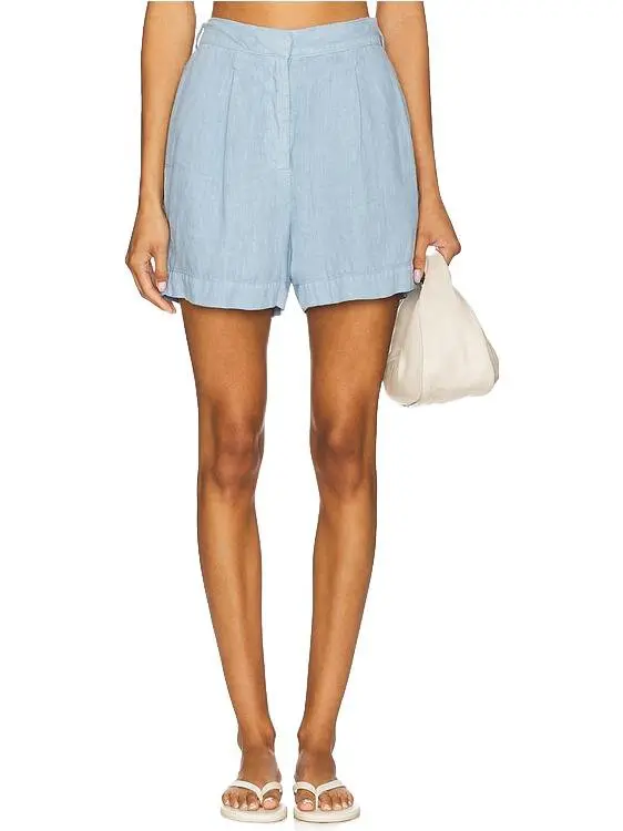 VIR VITA Linen Shorts - Baby Blue