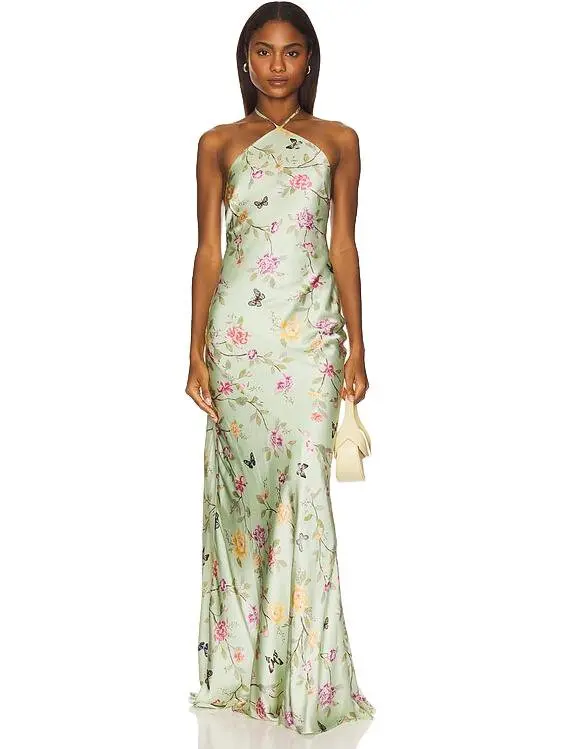LOVERS AND FRIENDS Millau Maxi Dress - Green Floral Multi