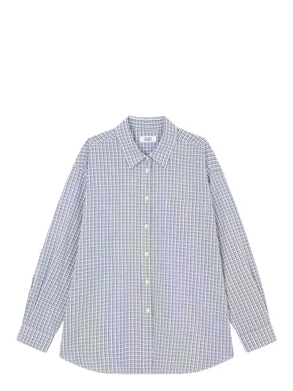 STUDIO TOMBOY Checked Long-sleeve Shirt - Blue