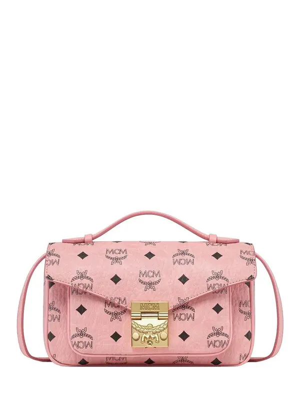 Mcm Tracy Crossbody In Visetos - Pink