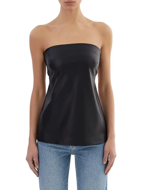 LAMARQUE Katya Faux Leather Top - Black