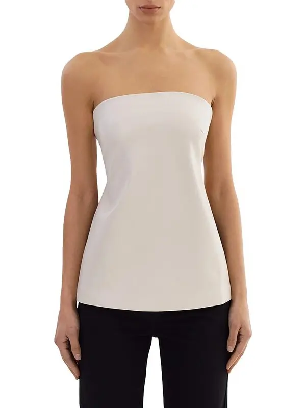 LAMARQUE Katya Faux Leather Top - Whisper White