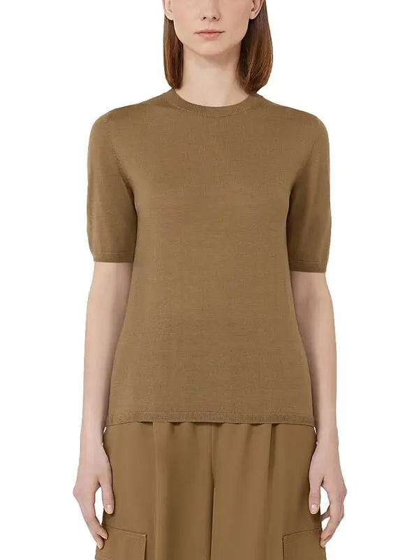 Max Mara Gerico Wool Crewneck Sweater - Hazelnut Brown