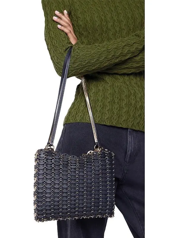 Rabanne Leather Link Shoulder Bag - Black Multi