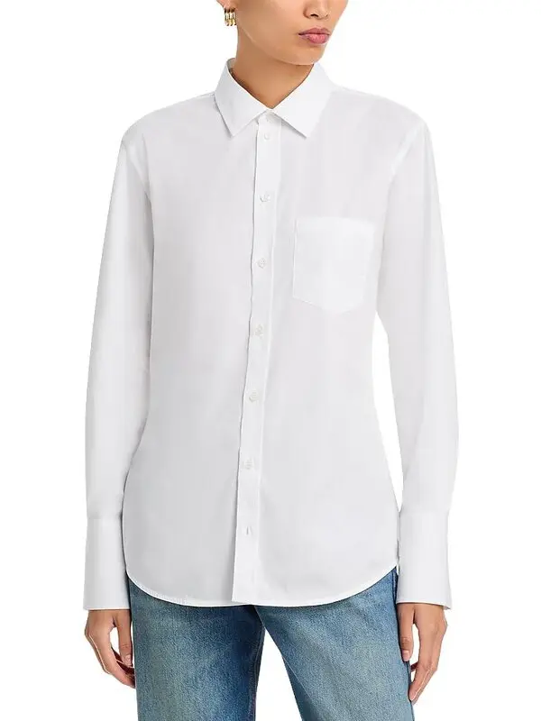 Victoria Beckham Oversized Cotton Shirt - White