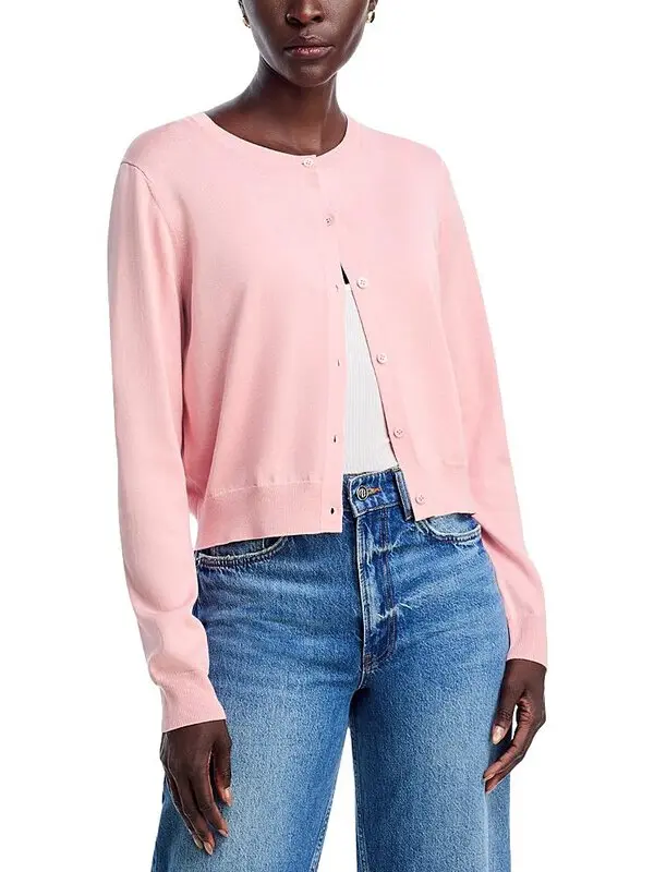Carolina Herrera Long Sleeve Cardigan - Blossom Pink