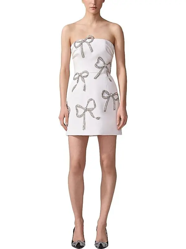 Carolina Herrera Embellished Mini Dress - White