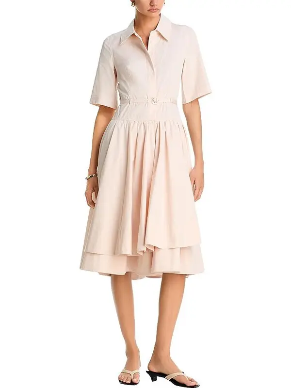 Co Short Sleeve Belted Dress - Whisper Pink