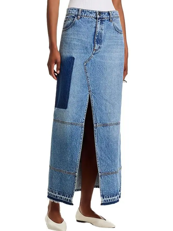 Co Name': Denim Maxi Skirt - Indigo