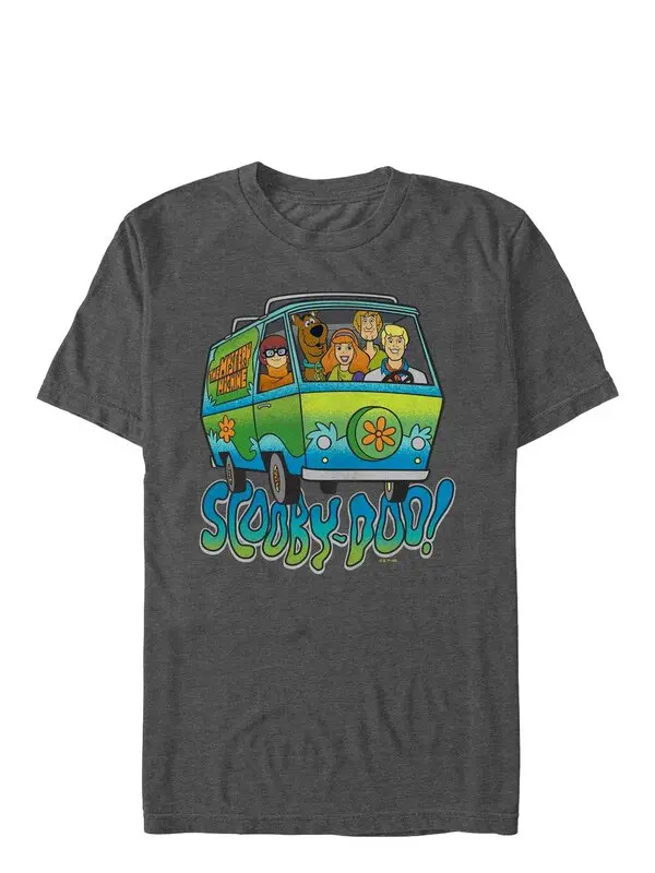 SCOOBY DOO Colorful Van Shot Graphic T-shirt - Charcoal Heather