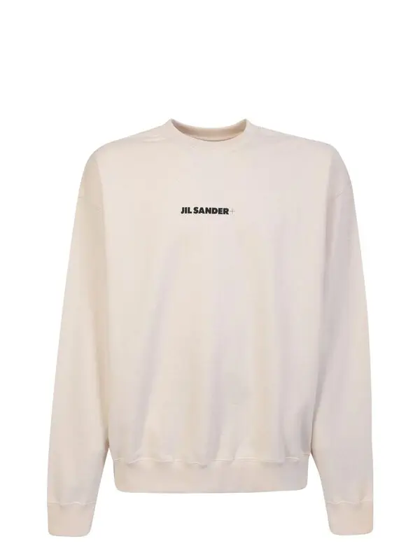 JIL SANDER Cotton Sweatshirt - Beige