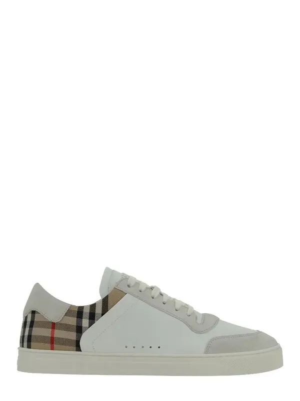 Burberry Stevie Leather Sneakers - White