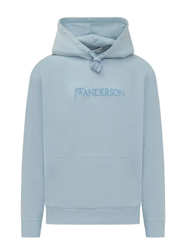 JW Anderson Embroidered Logo Hoodie - Blue