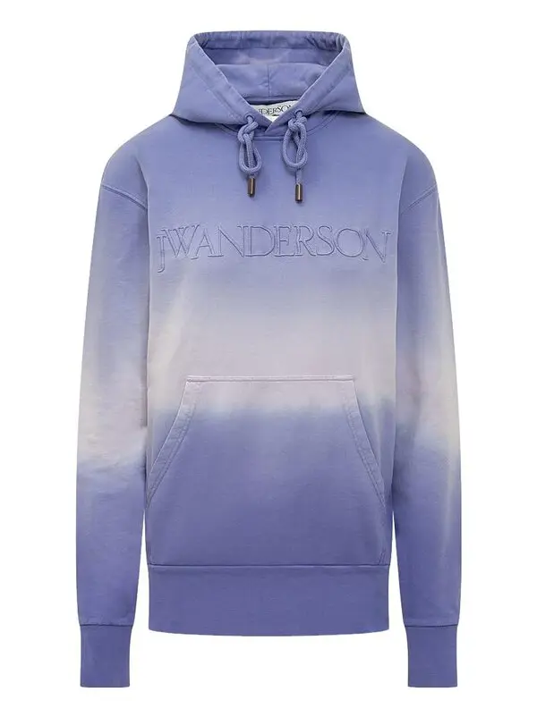 JW Anderson Long-sleeved Logo Cotton Sweatshirt - Purple