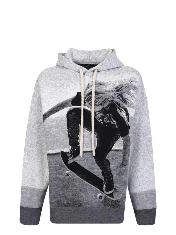Palm Angels Hooded Sweatshirt - Grey