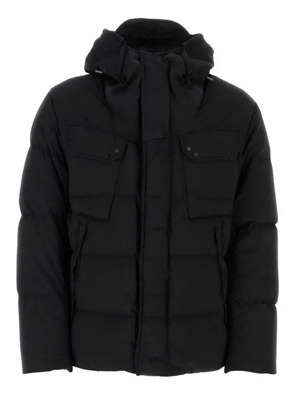 TEN C Quilted Down Jacket - Black