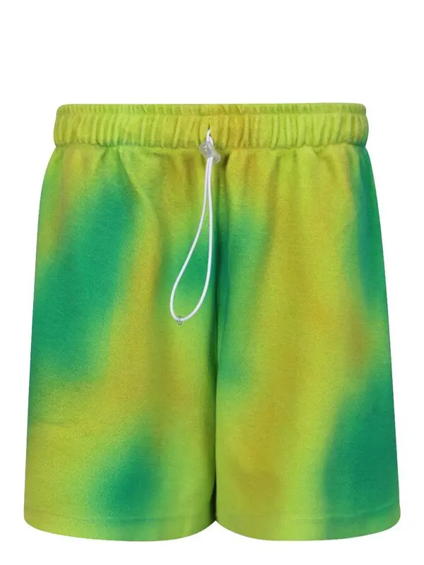 BONSAI Tie Dye Cotton Shorts - Green