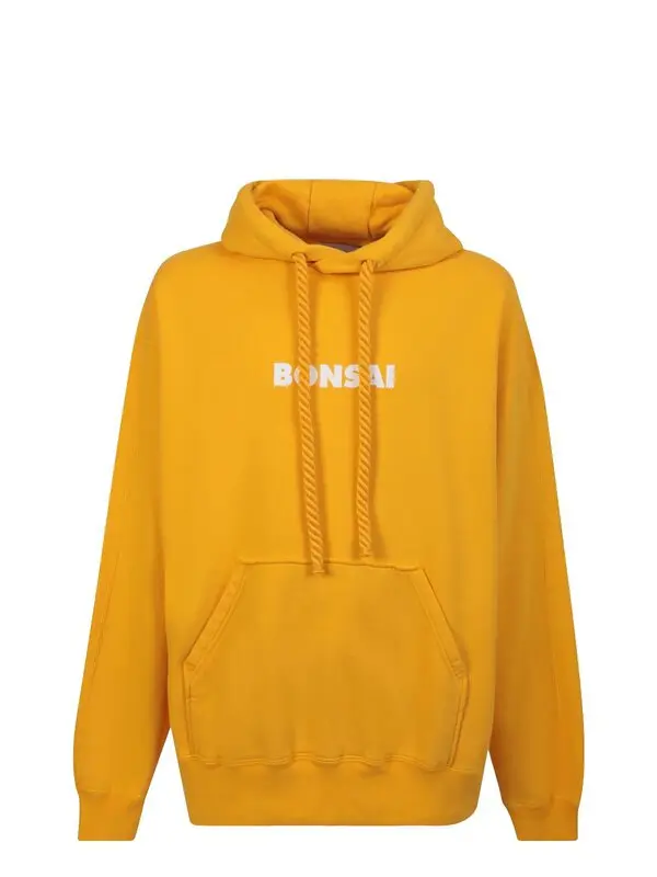 BONSAI Logo-print Cotton Hoodie - Orange