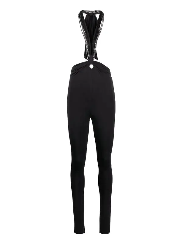 Attico High-waisted Skinny Trousers - Black