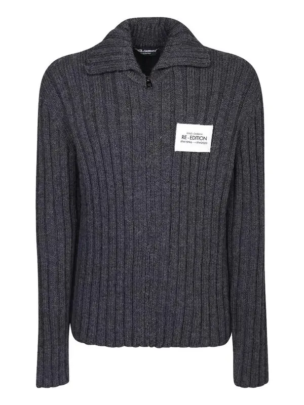 Dolce & Gabbana Wool Cardigan - Grey