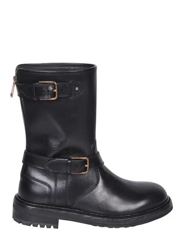 Dolce & Gabbana Leather Boots - Black