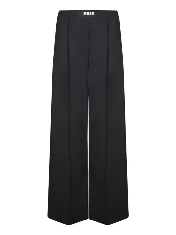 MSGM Palazzo Trousers - Black