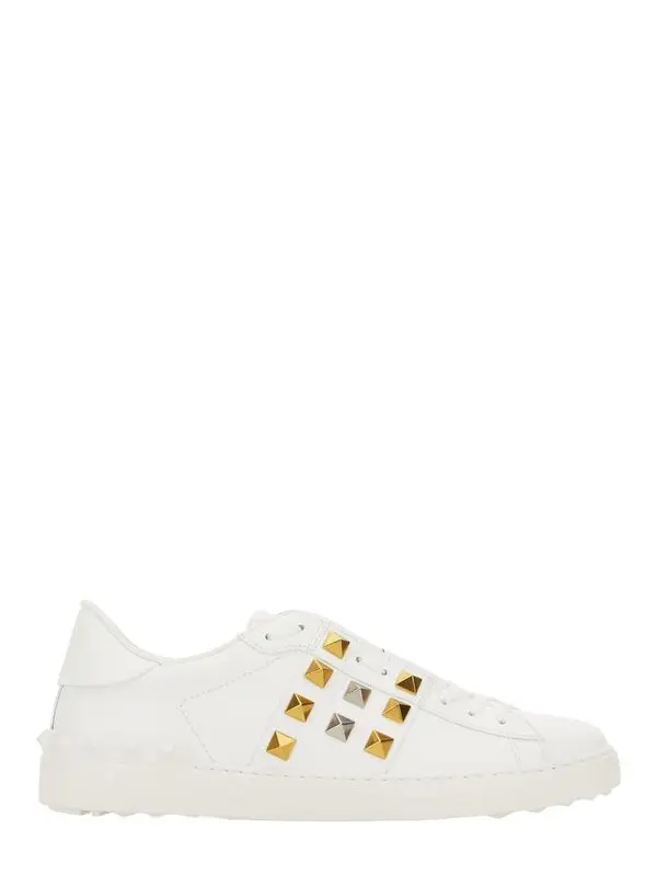 Valentino Garavani Rockstud Leather Sneakers - White