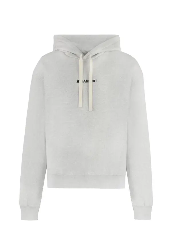 JIL SANDER Cotton Hoodie - Grey