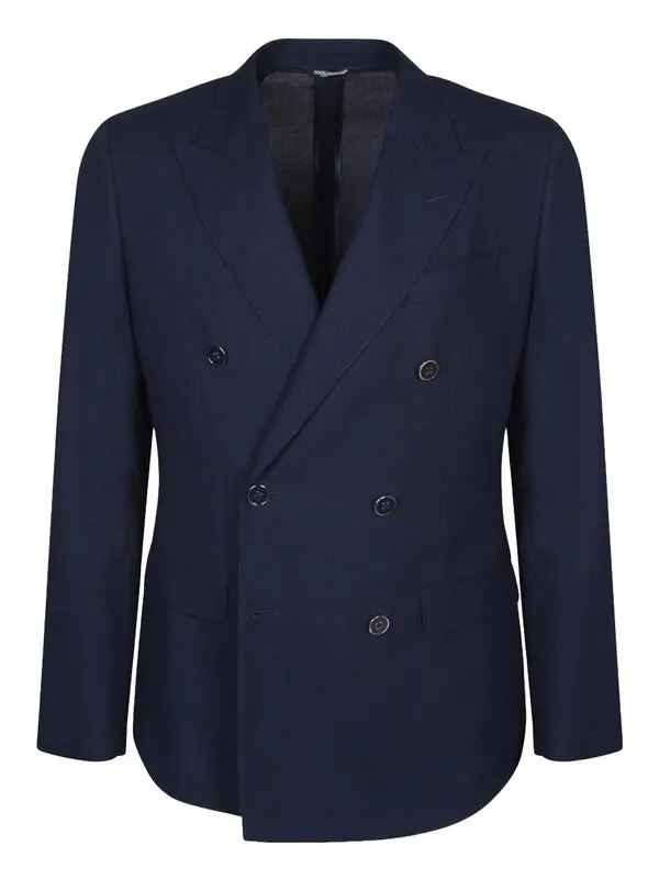 Dolce & Gabbana Hopsack Blazer - Blue