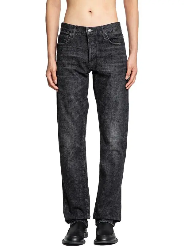 TOM FORD Selvedge Denim Straight Fit Trousers - Black