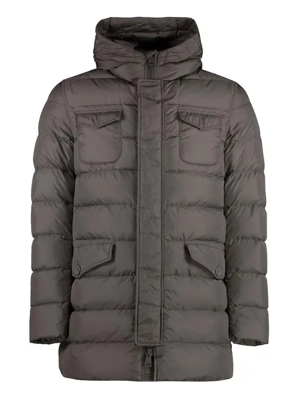 Herno Hooded Down Jacket - Grey