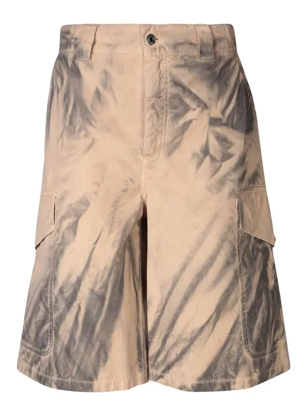 MSGM Cotton Bermuda Shorts - Beige